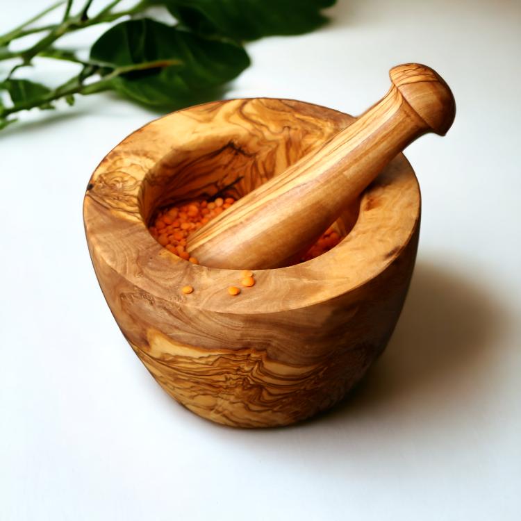 Olive Wood Mortars & Pestles