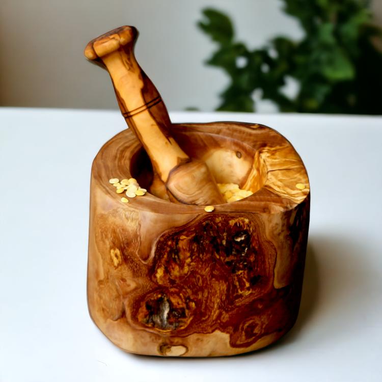 Olive Wood Mortars & Pestles